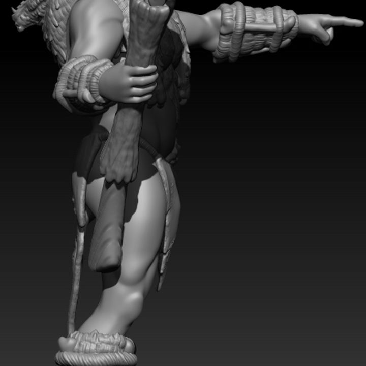3D Printable Male Barbarian by Sol